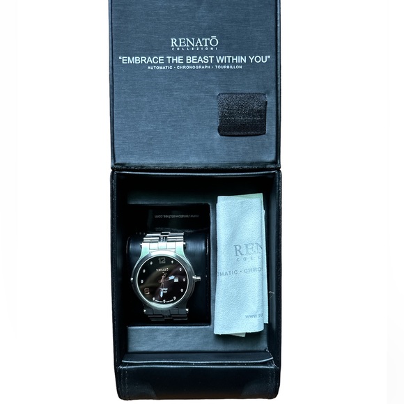 renato | Accessories | Mens Renato Collezioni Watch Nib Silver With ...